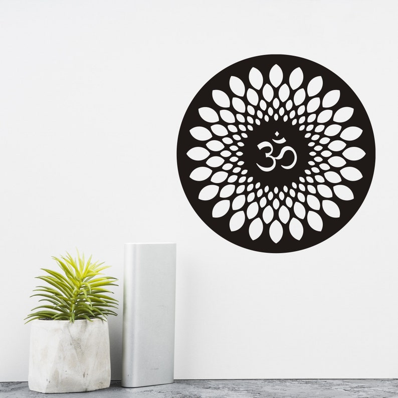 OM Metal Wall Art Yoga Metal Wall Decor OM Sign Yoga - Etsy