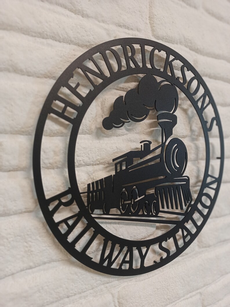 Personalized Railroad Metal Wall Sign Custom Train Metal - Etsy