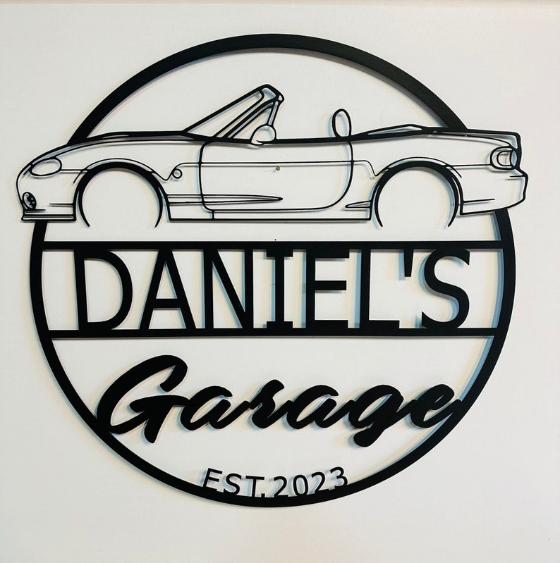 Custom MX5 Miata Metal Wall Art: Personalized Garage Sign - Etsy