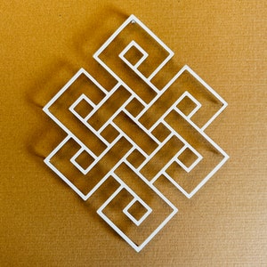 Shrivatsa Metal Wall Art: Eternal Knot, Lucky Charm Decor - Etsy