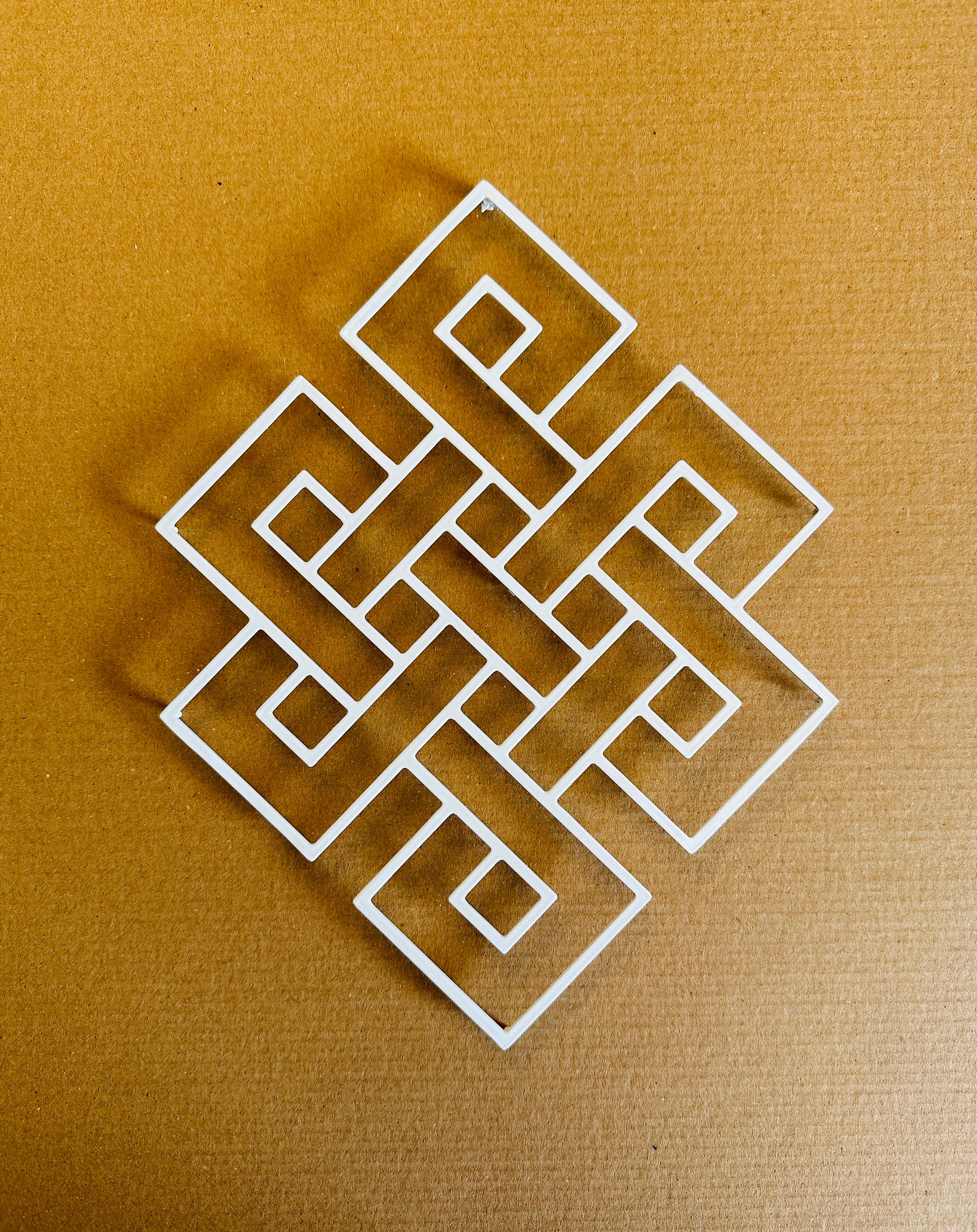 Shrivatsa Metal Wall Art: Eternal Knot, Lucky Charm Decor - Etsy