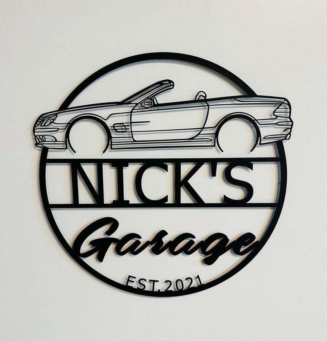 Custom SL R230 Metal Wall Sign: Personalized Garage Decor - Etsy