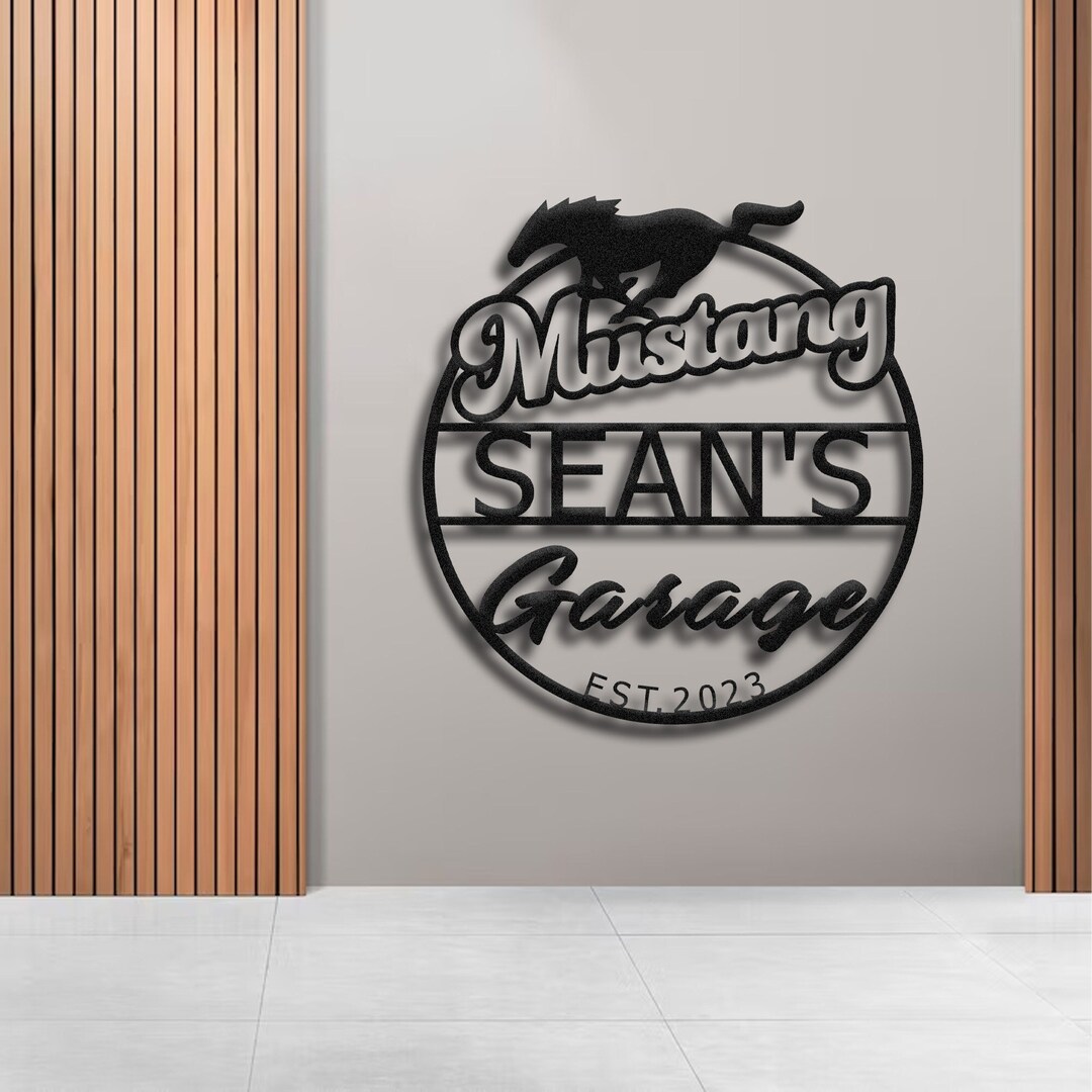 Custom Mustang Theme Metal Sign , Custom Mustang Metal Metal Decor ...