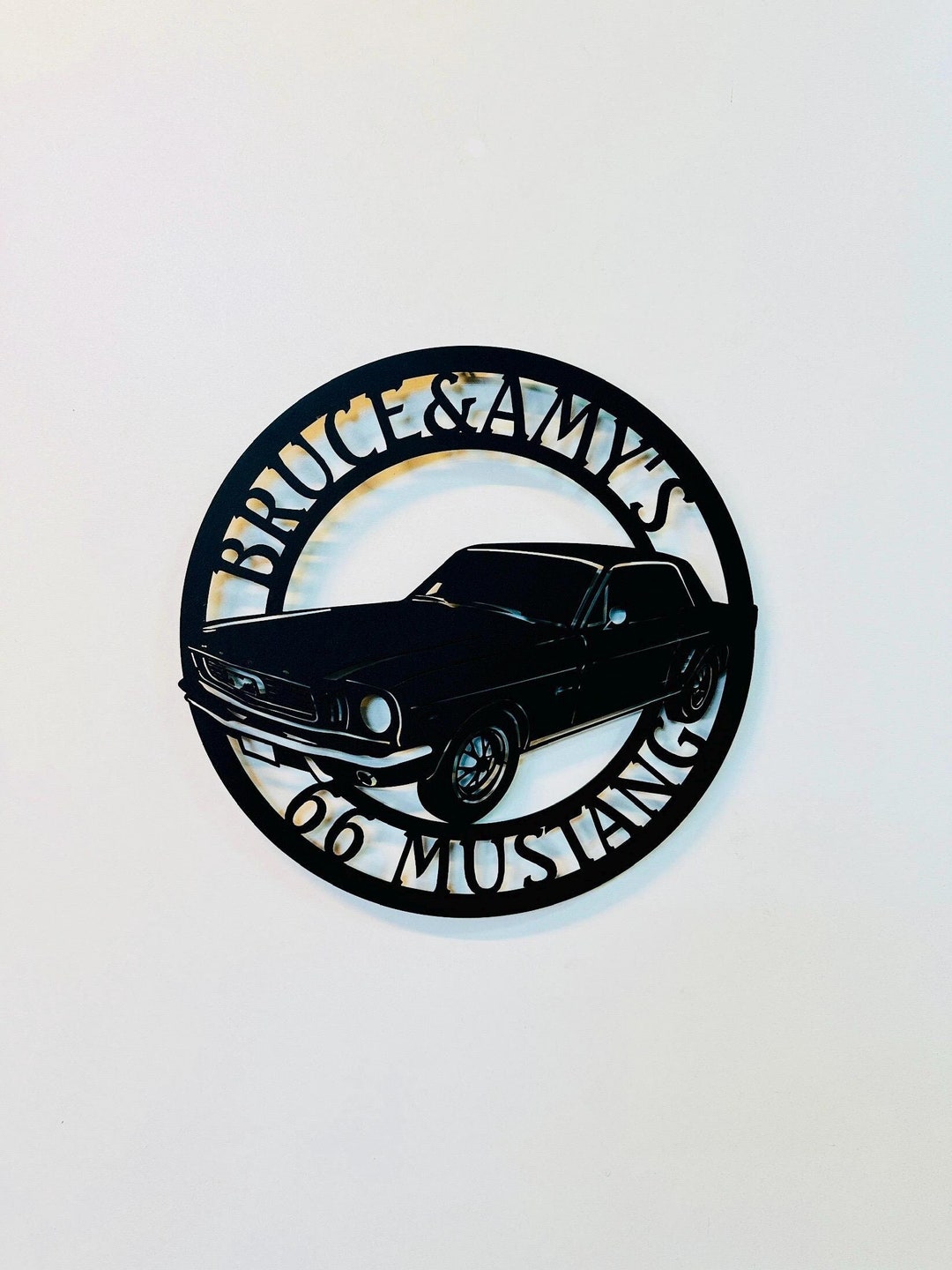 Custom 1966 Mustang Theme Metal Wall Sign , Mustang Metal Wall Art ...