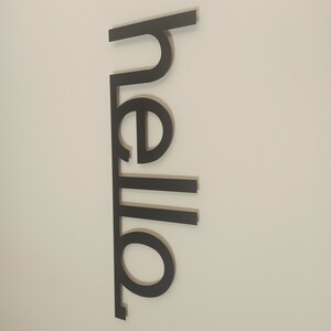 Hello Metal Wall Decor , Hello Wall Sign , Entryway Wall Decor , Front ...