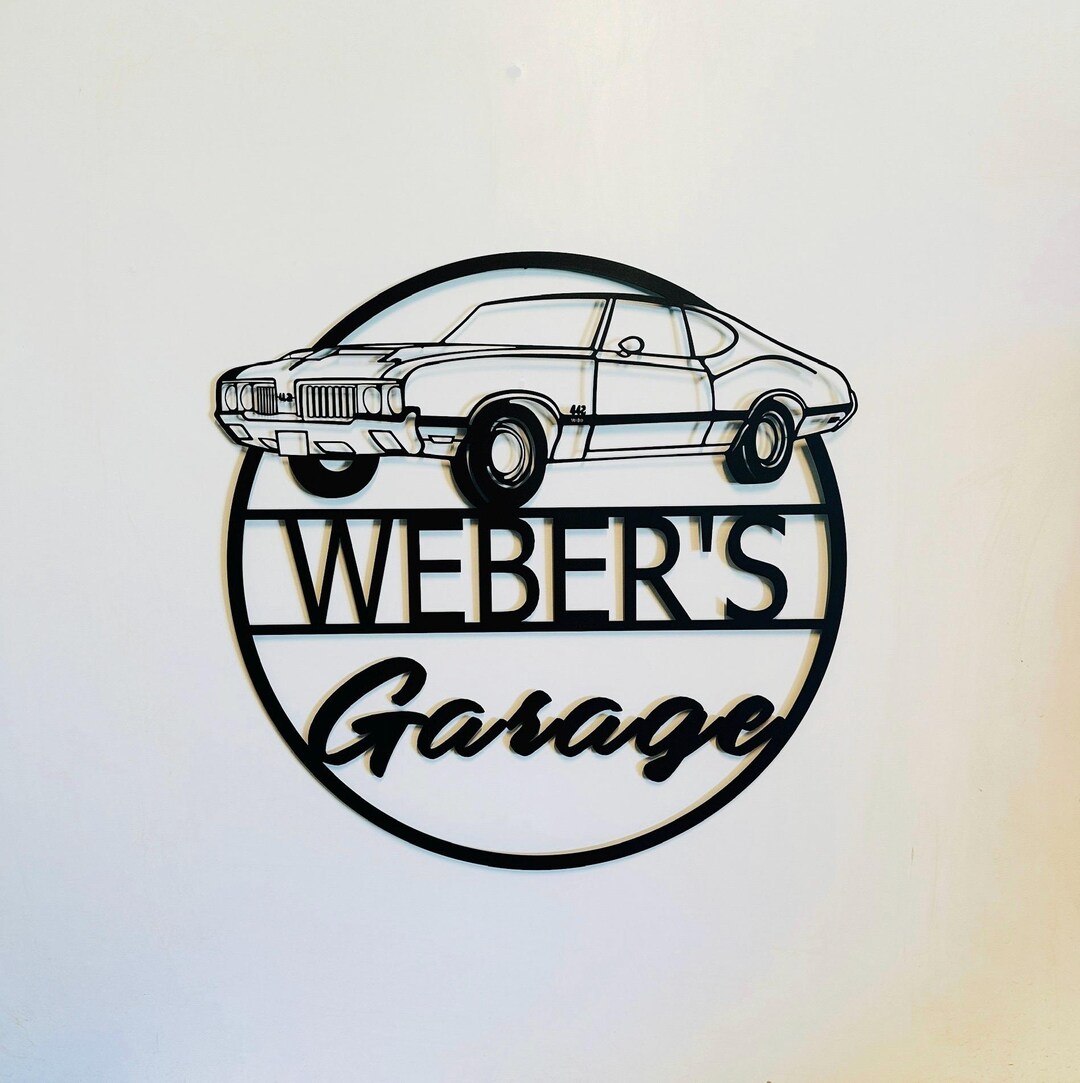 Custom 442 Theme Metal Wall Sign: Personalized Garage Decor - Etsy