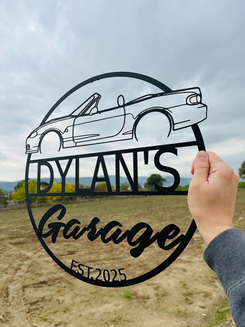 Custom MX5 Miata Metal Wall Art: Personalized Garage Sign - Etsy