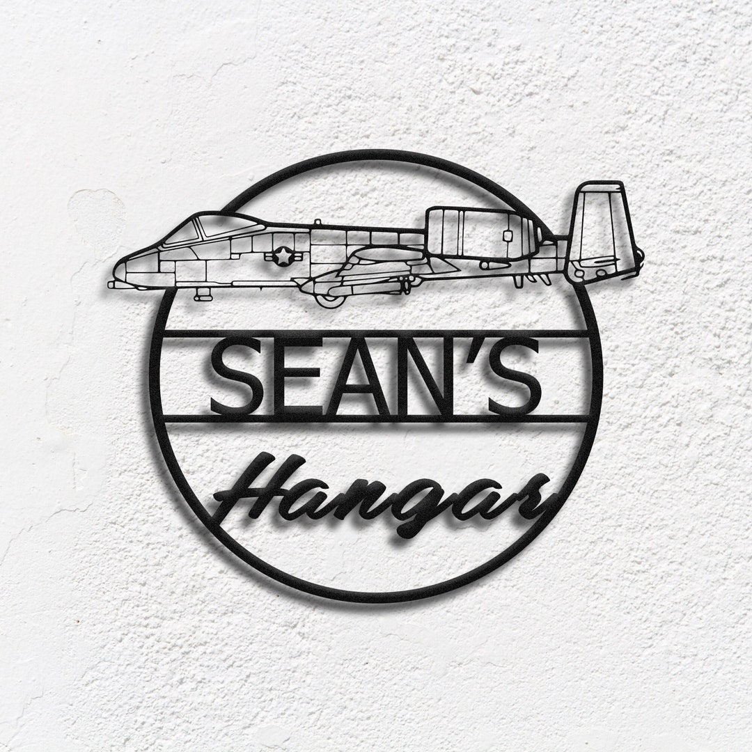 Custom A-10 Thunderbolt Theme Metal Wall Sign , Custom Airplane Theme ...