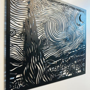 Starry Night Metal Wall Art: Van Gogh Inspired Decor - Etsy
