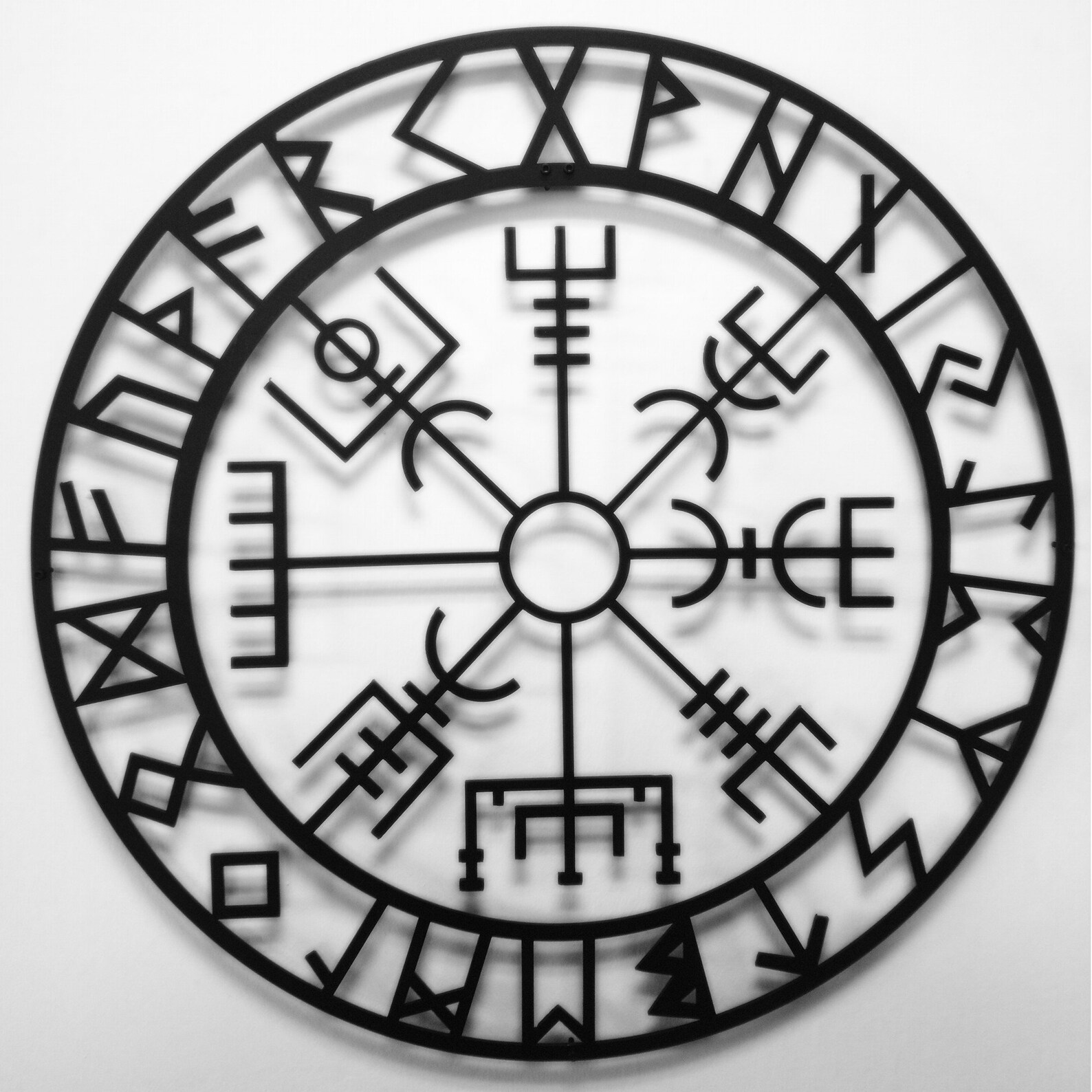 Vegvisir Wayfinder Metal Wall Art Vegvisir Runic Compass - Etsy
