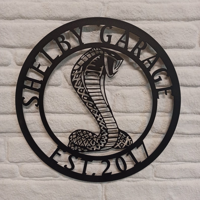 Custom Shelby Garage Metal Wall Sign: Cobra Decor - Etsy