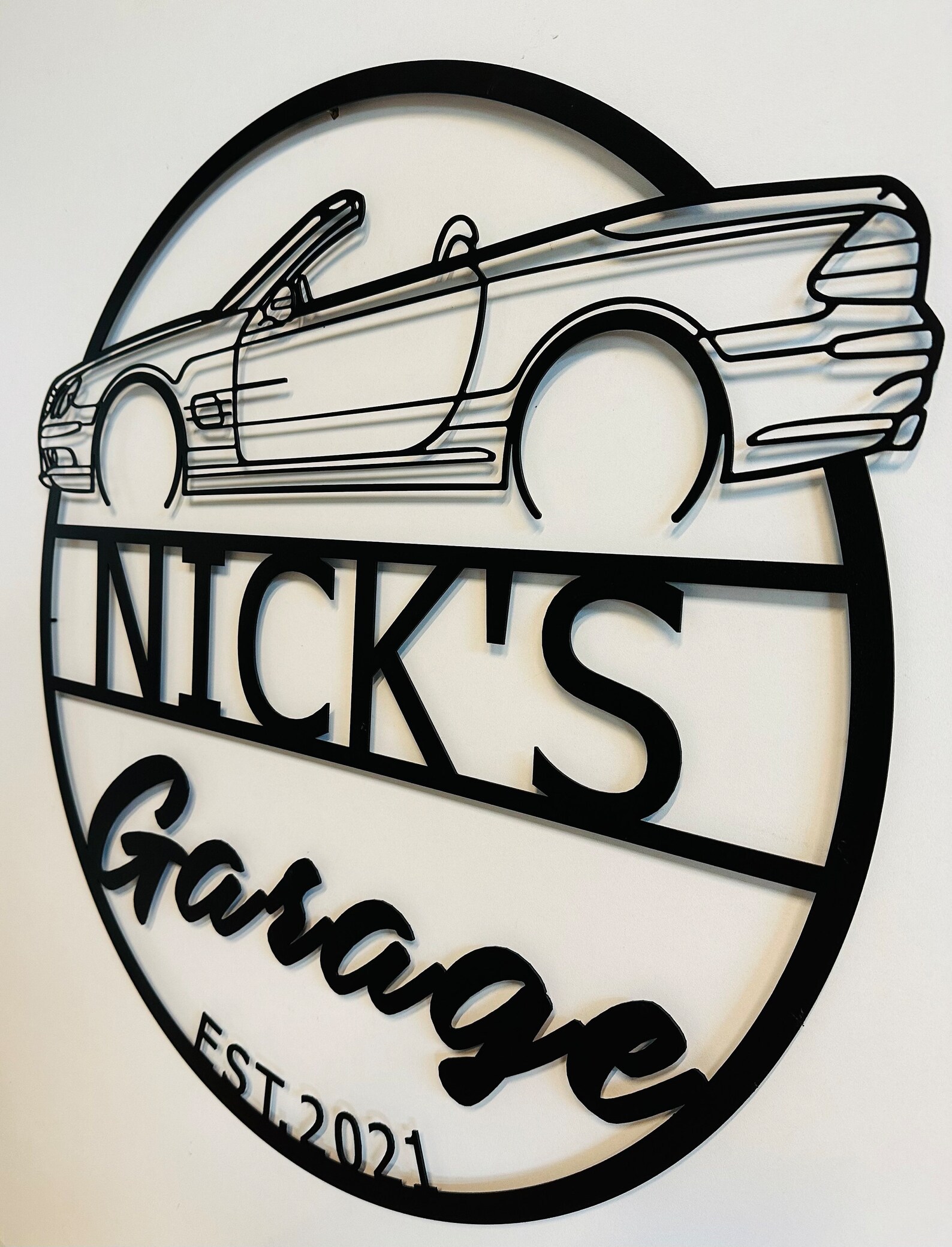 Custom SL R230 Metal Wall Sign: Personalized Garage Decor - Etsy