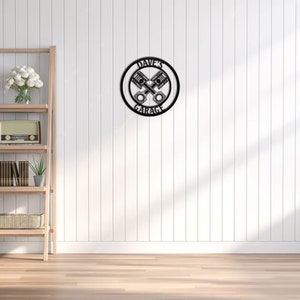 Custom Engine Theme Metal Wall Art , Piston Theme Metal Sign , Custom ...