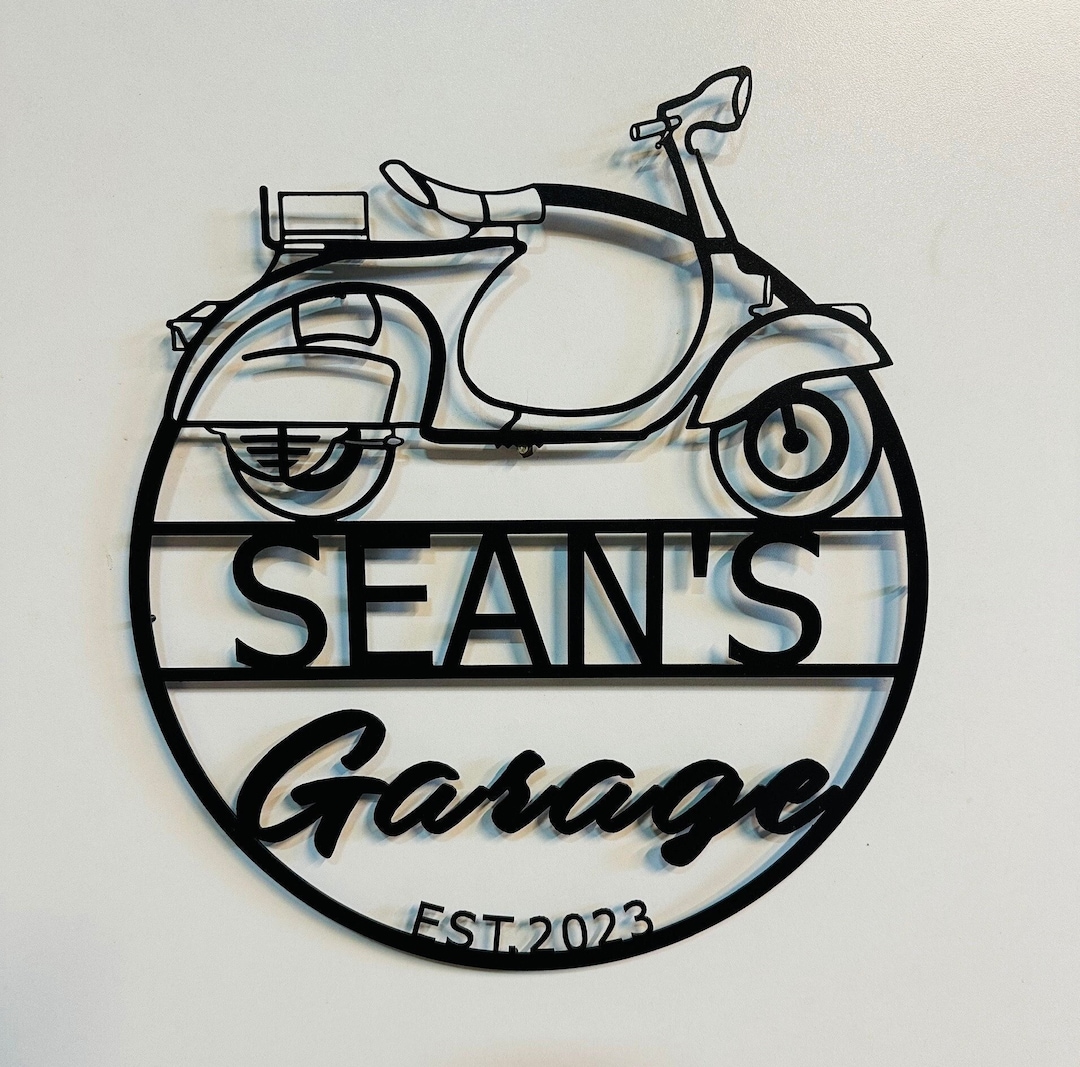 Custom Scooter Theme Metal Wall Sign , Custom Scooter Theme Metal Decor ...