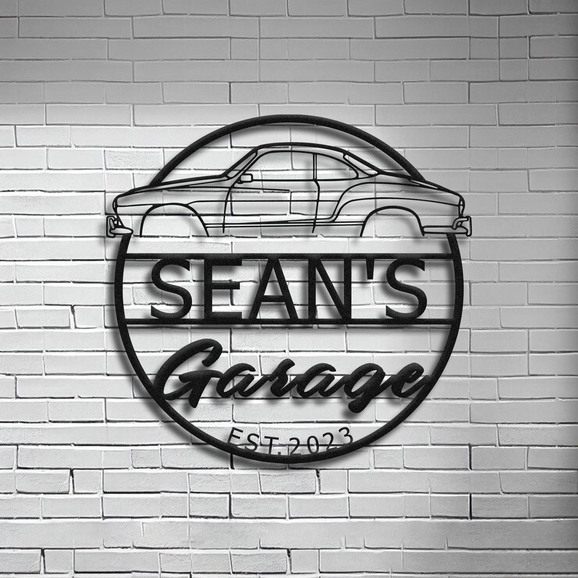 Custom Car Garage Metal Wall Art Sign - Etsy