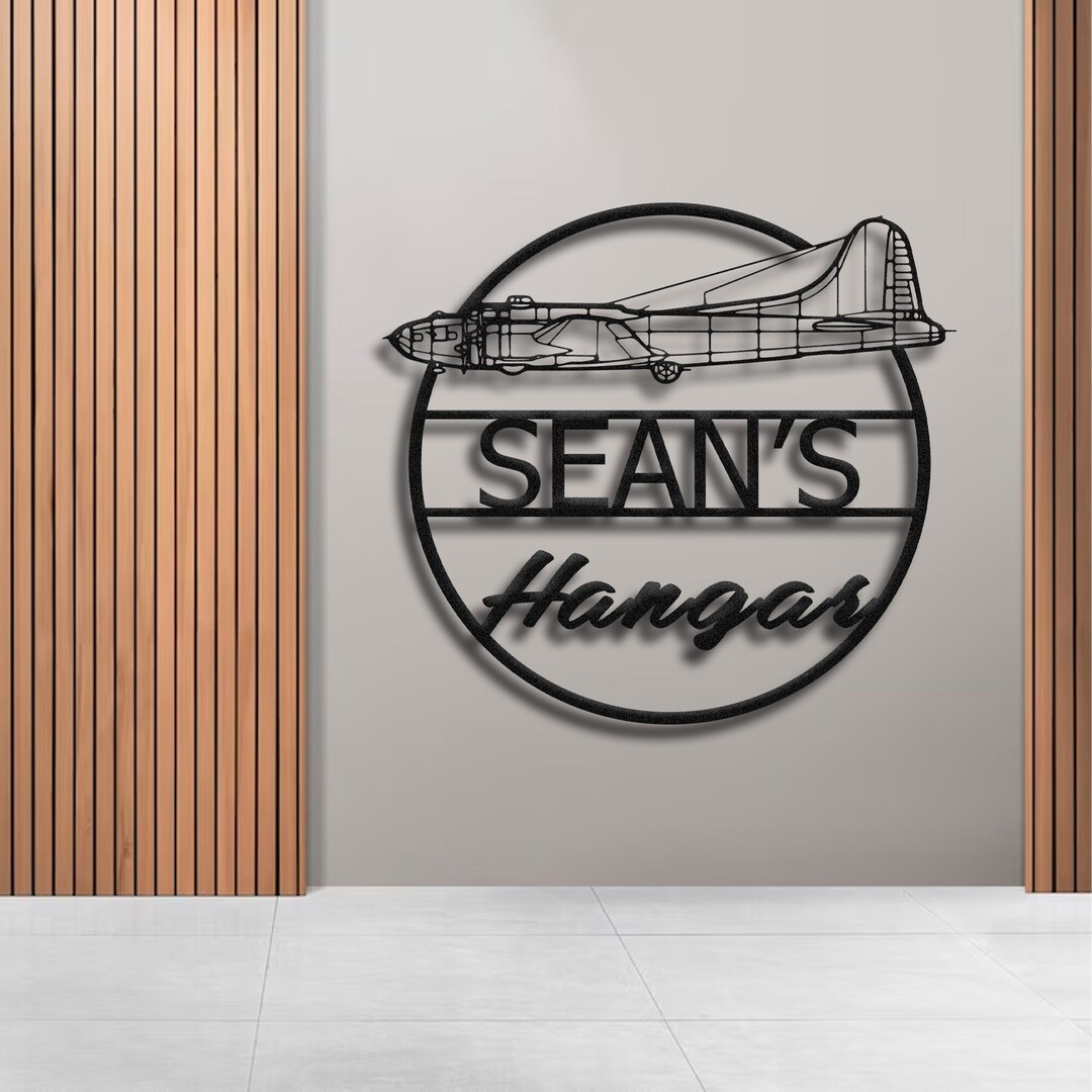 Custom B-17 Flying Fortress Theme Metal Wall Sign , Custom Airplane ...