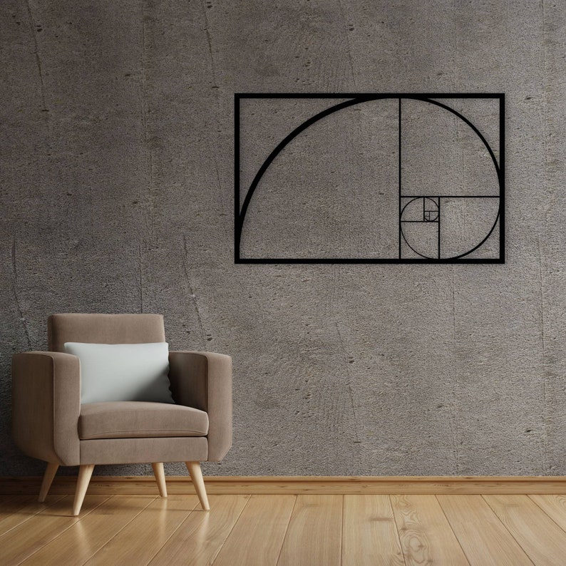 Golden Ratio Metal Wall Art Golden Ratio Metal Wall Decor - Etsy