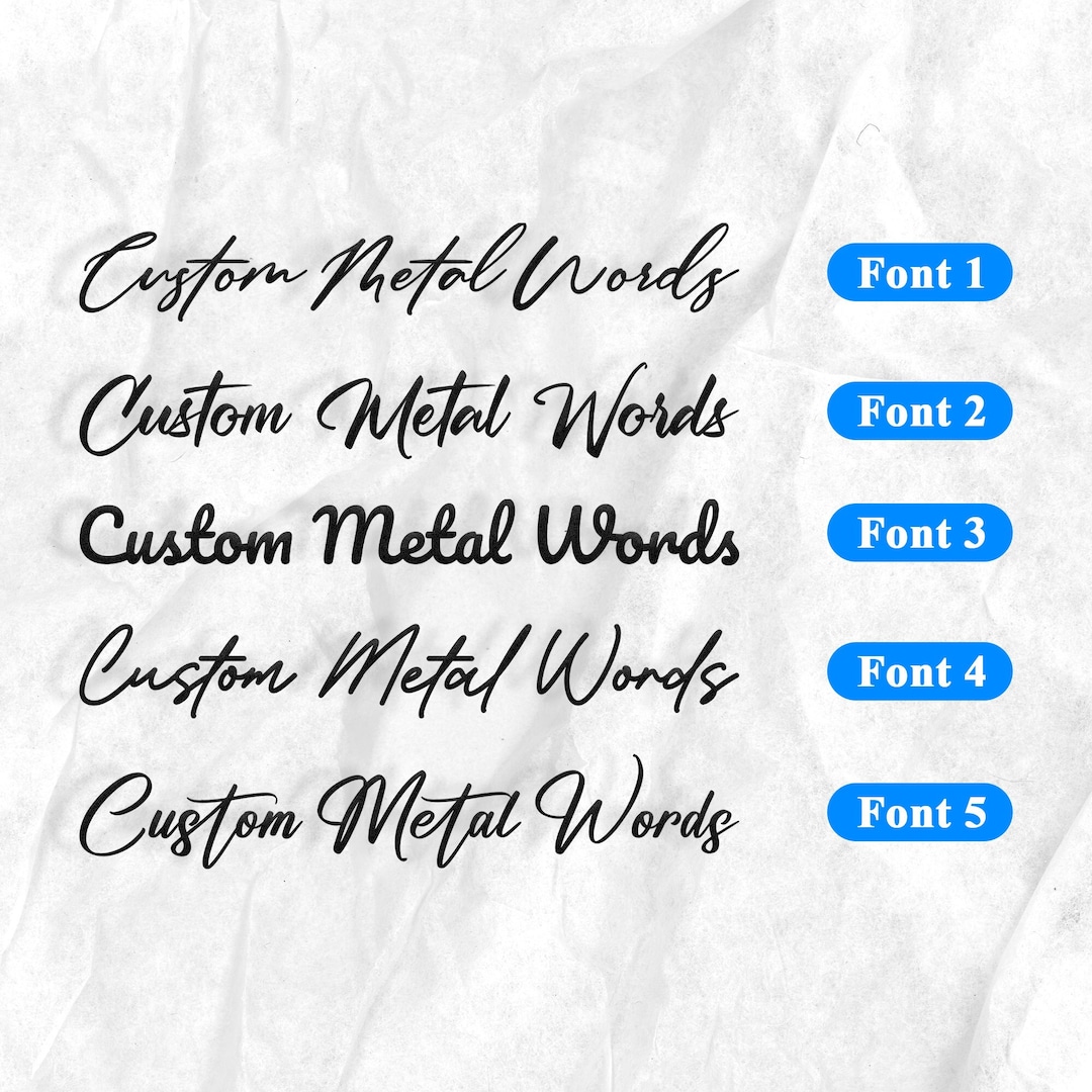 Custom Metal Words: Personalized Wall Decor - Etsy