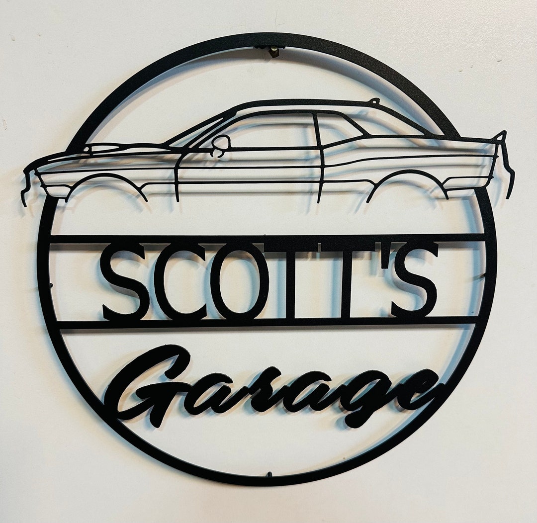 Custom Car Theme Metal Wall Sign , Custom Garage Metal Decor , Custom ...