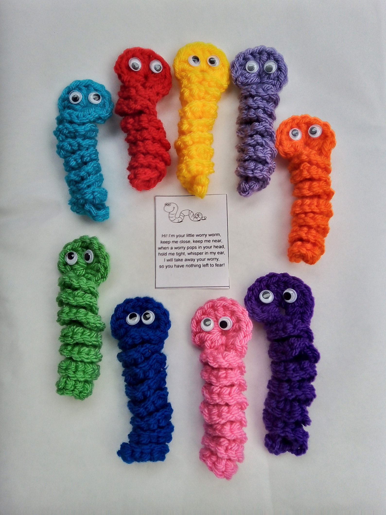 Worry Worm With Googly Eyes - Etsy