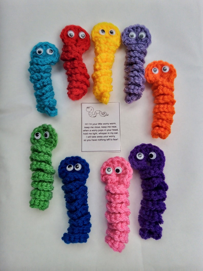 Worry Worm With Googly Eyes - Etsy
