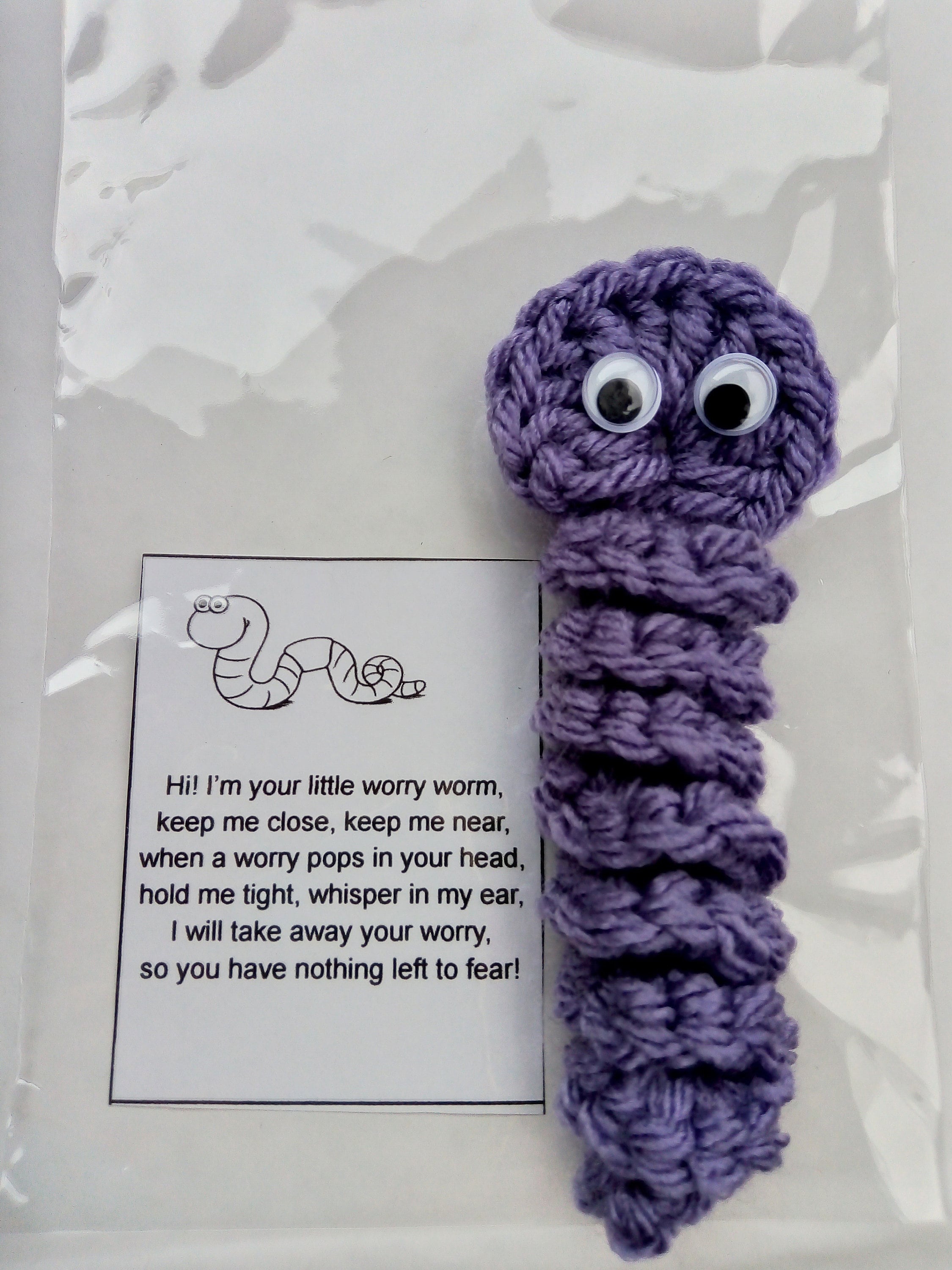 Worry Worm With Googly Eyes - Etsy