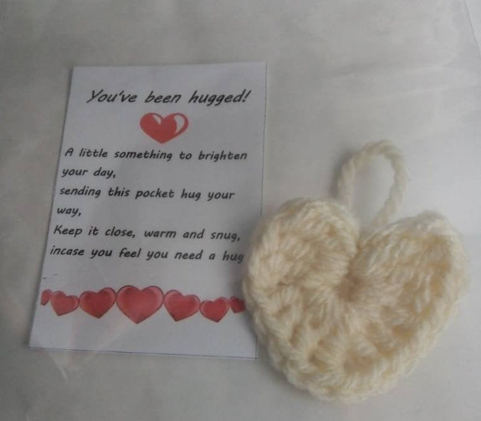 Pocket Hug Heart, Thoughtful Gift, Crochet Hug Gift, Special Friend ...