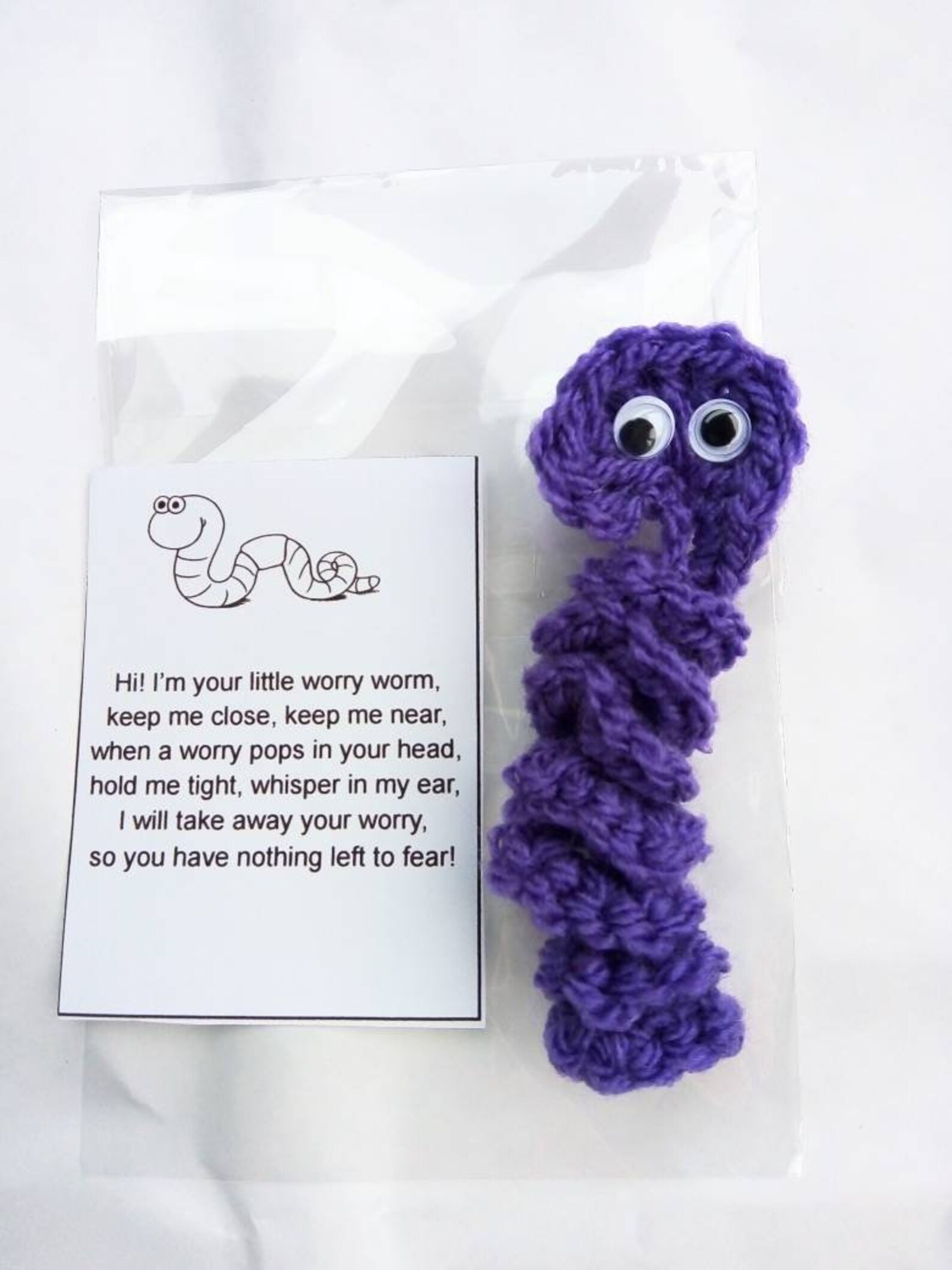 Worry Worm With Googly Eyes - Etsy