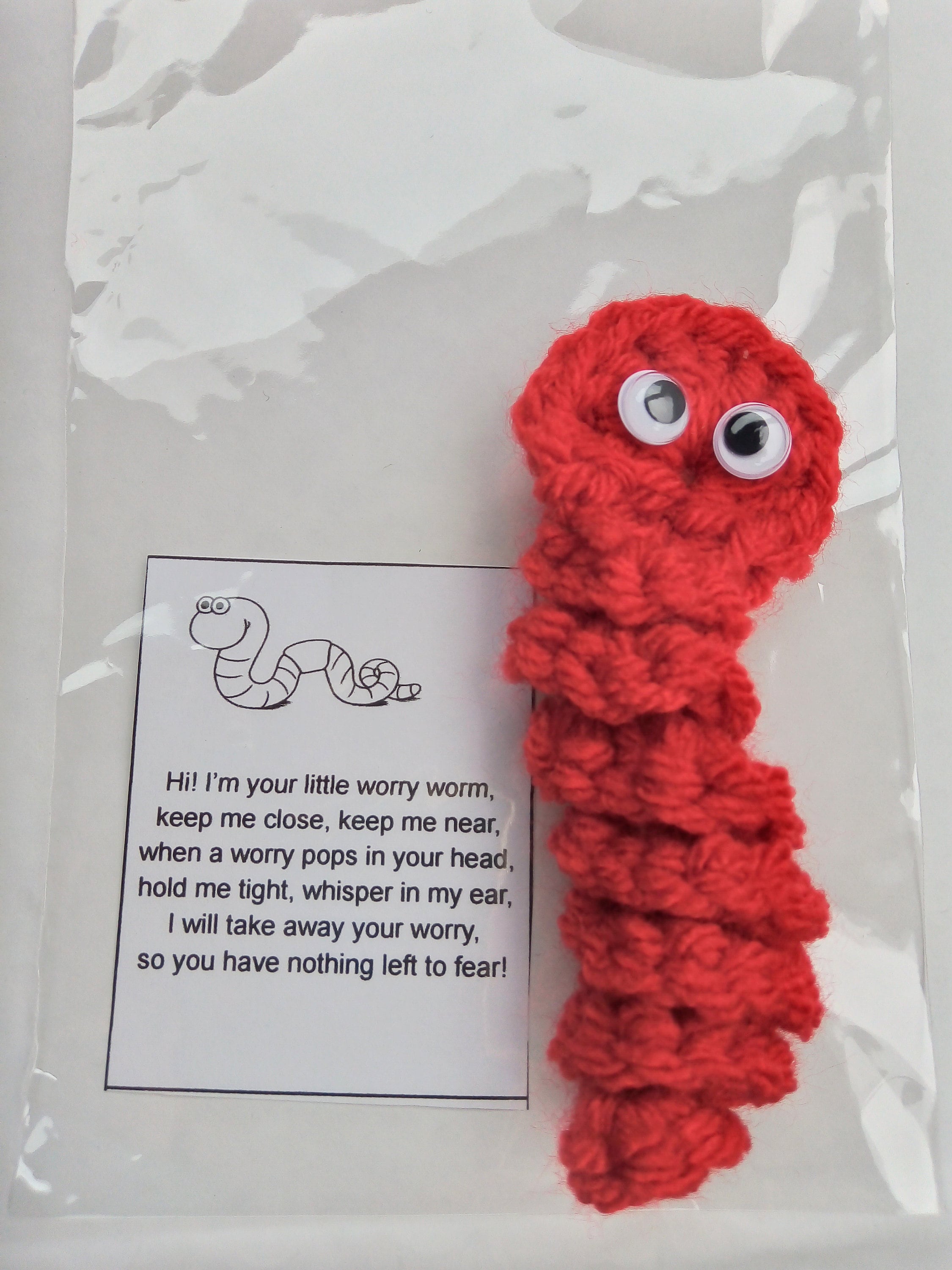 Worry Worm With Googly Eyes - Etsy