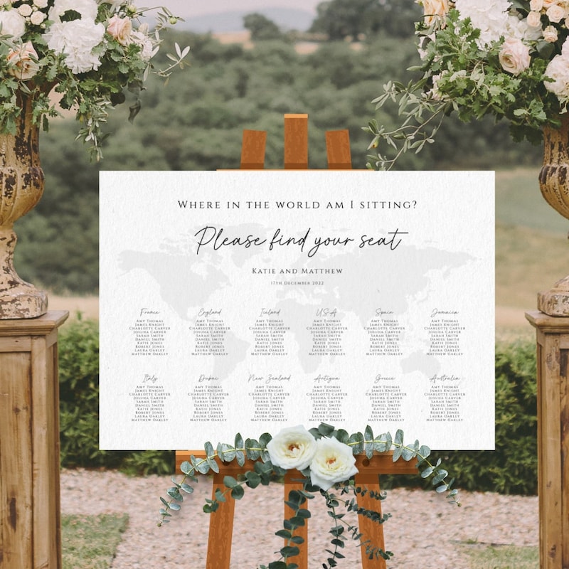 World Seating Chart - Etsy