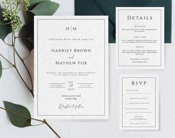 Wedding Invite Template Classic - Etsy