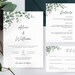 Wedding Program Template, Red Rose Wedding Order of Service, Tall ...