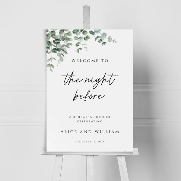 The Night Before Welcome Sign - Etsy