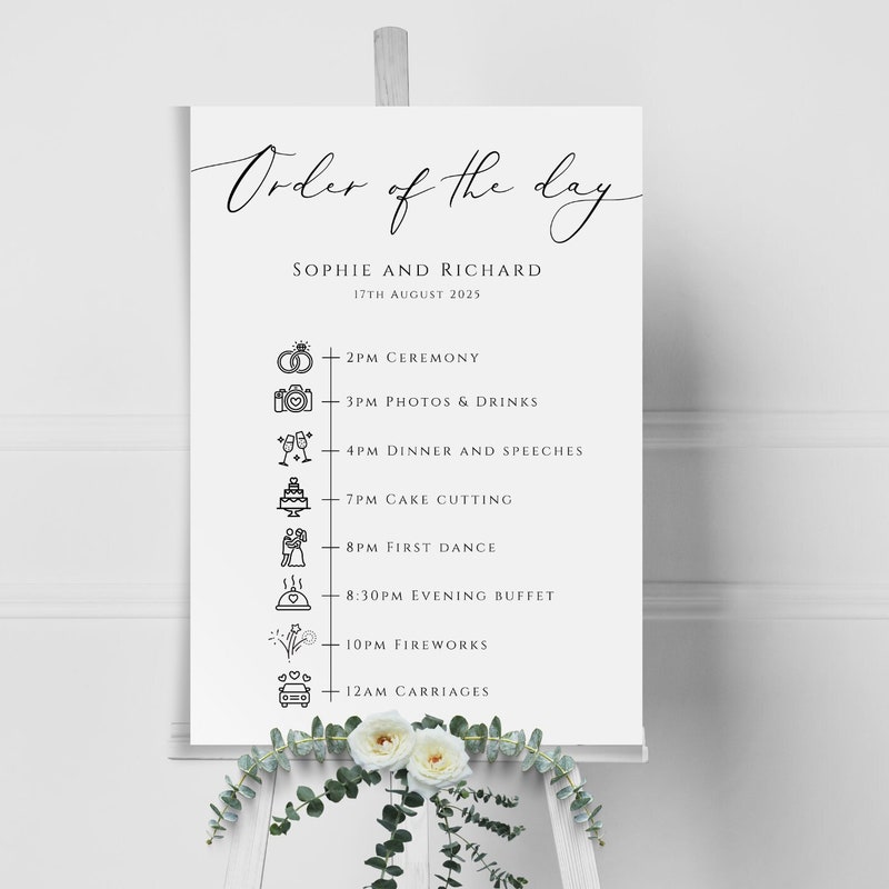 Wedding Day Timeline Svg - Etsy
