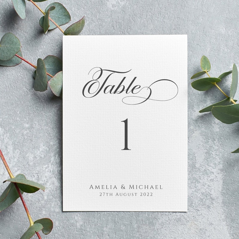 Elegant Table Number - Etsy