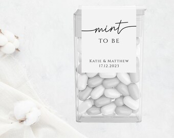 Mint to Be Label Template Editable Tic Tac Wraparound - Etsy
