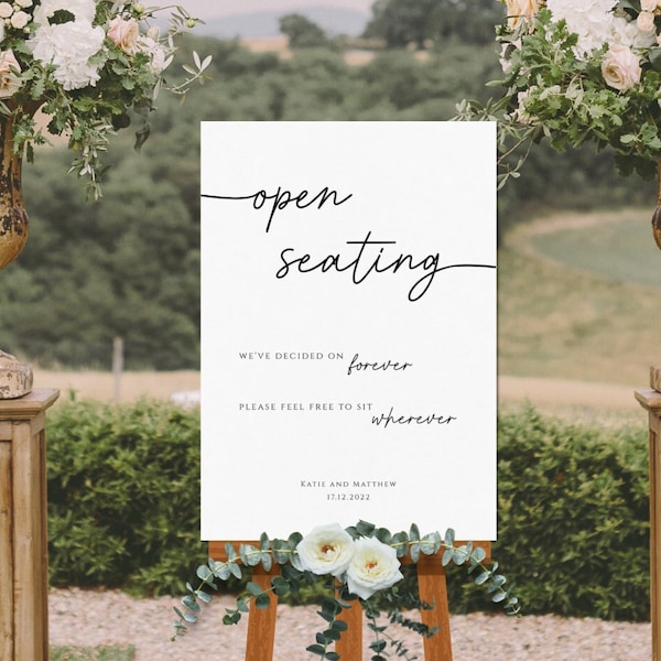 Open Seating Sign - Etsy