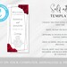 Wedding Program Template, Red Rose Wedding Order of Service, Tall ...