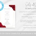 Red Wedding Program Template, Red Rose and Gold Border Printable ...