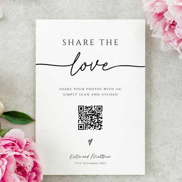 Wedding Photo Qr Sign - Etsy