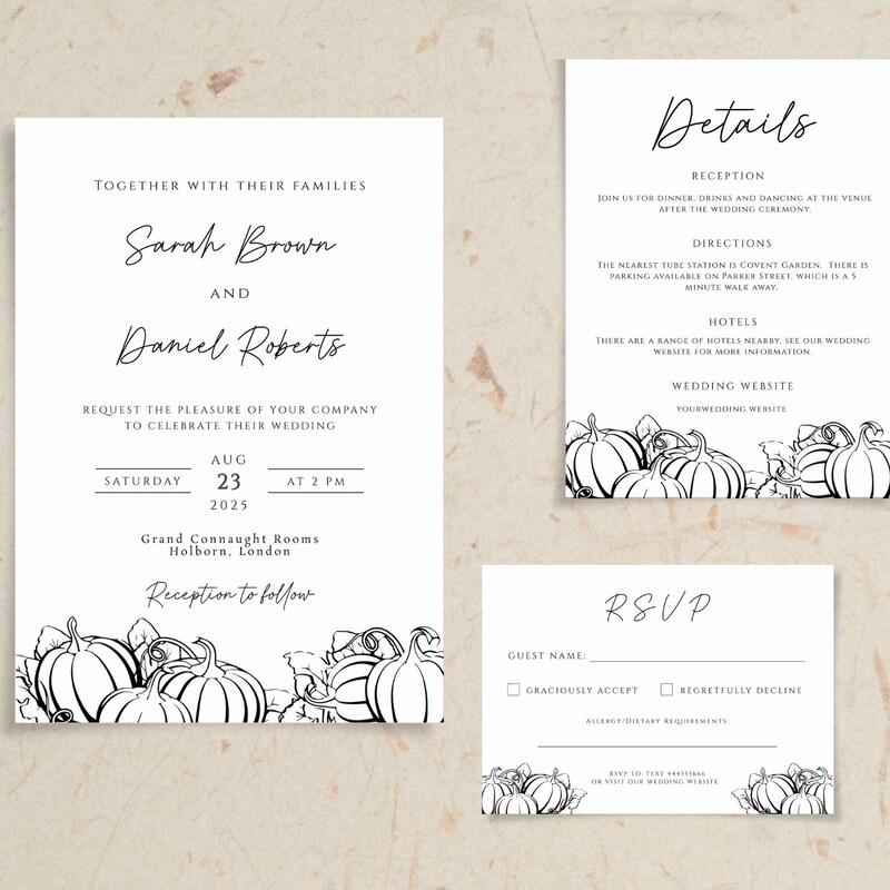 Fall Wedding Invites - Etsy