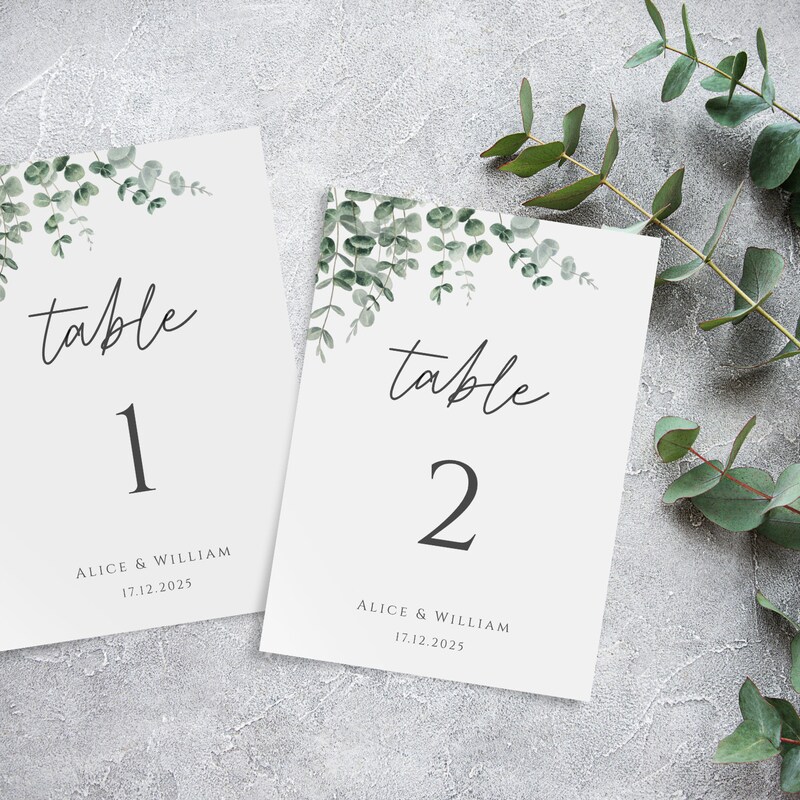 Green Table Number - Etsy