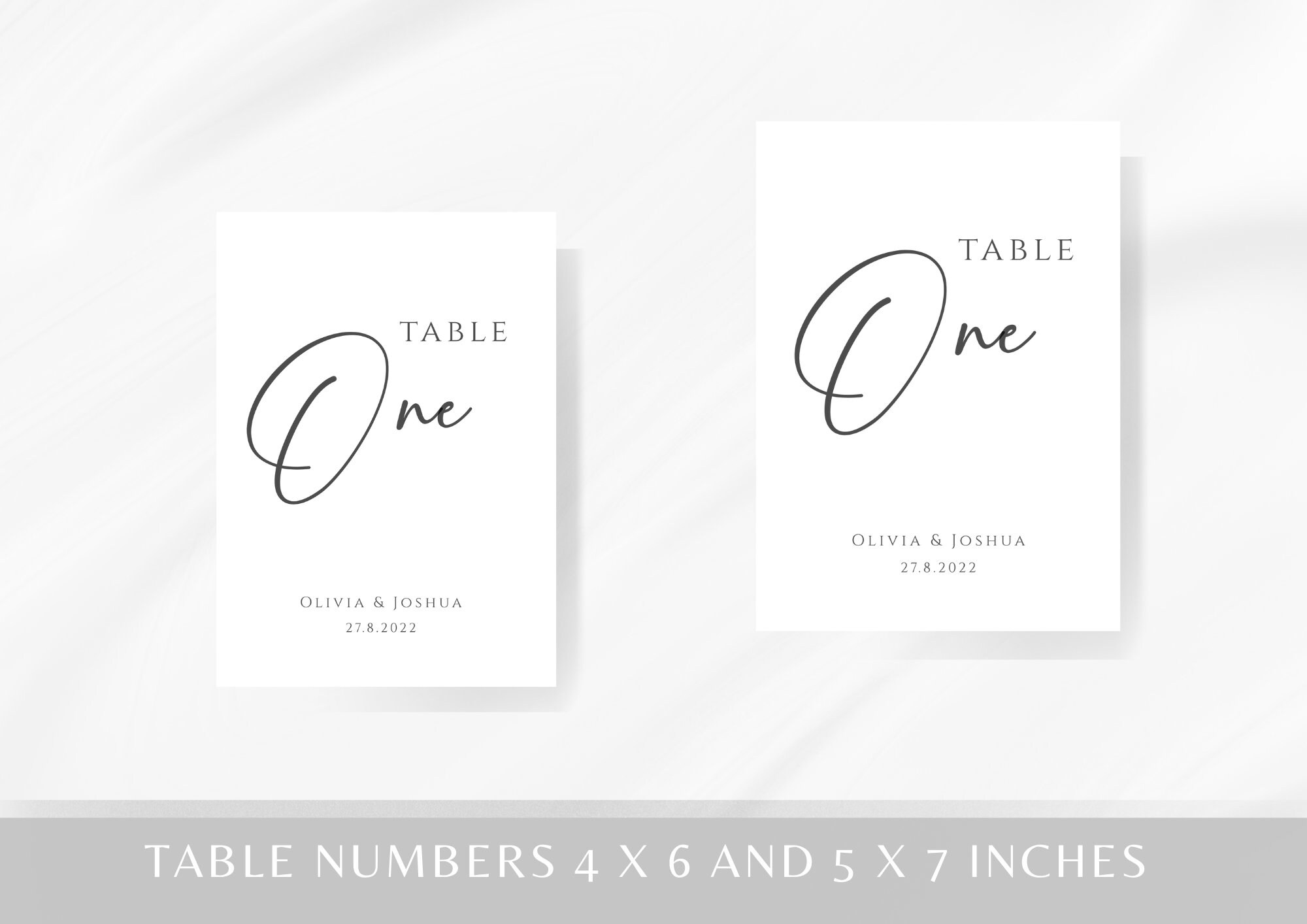 Modern Table Number Template Simple Wedding Table Number - Etsy
