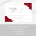 Red and Gold Wedding Rsvp Card Template, Printable Red Rose and Gold ...