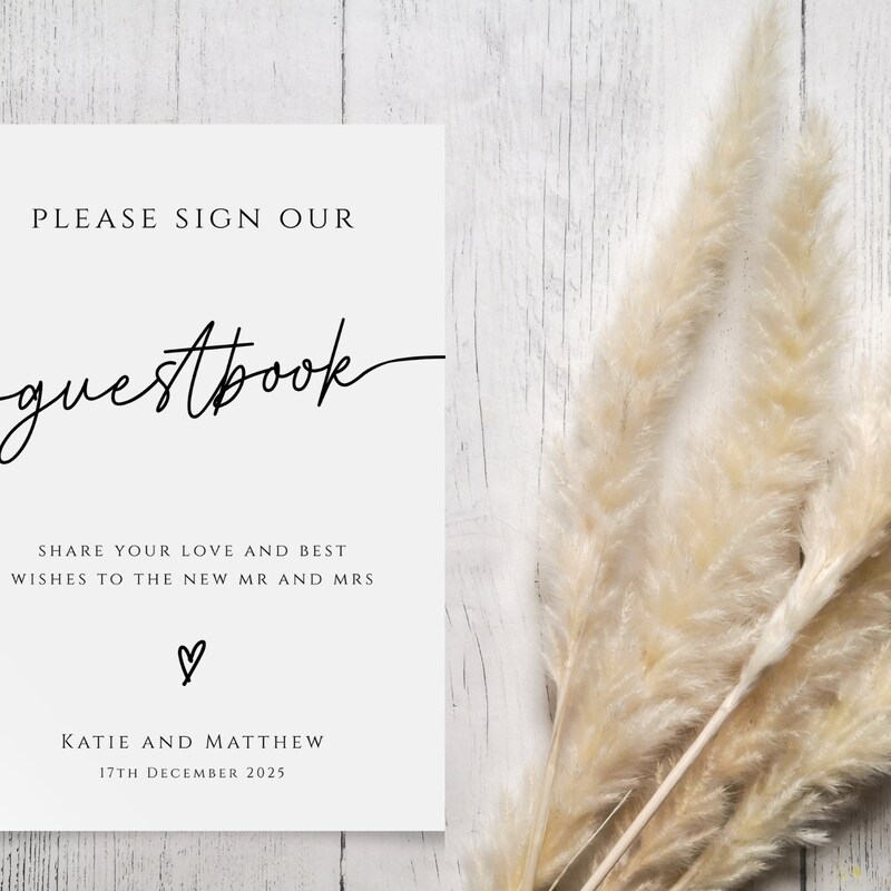 Wedding Sign in Book - Etsy