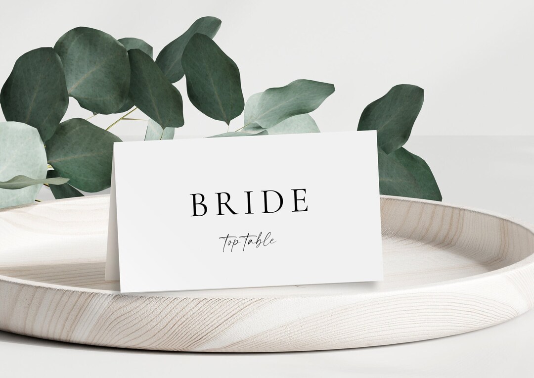 Editable Wedding Place Card Template, Printable Party Name Cards ...