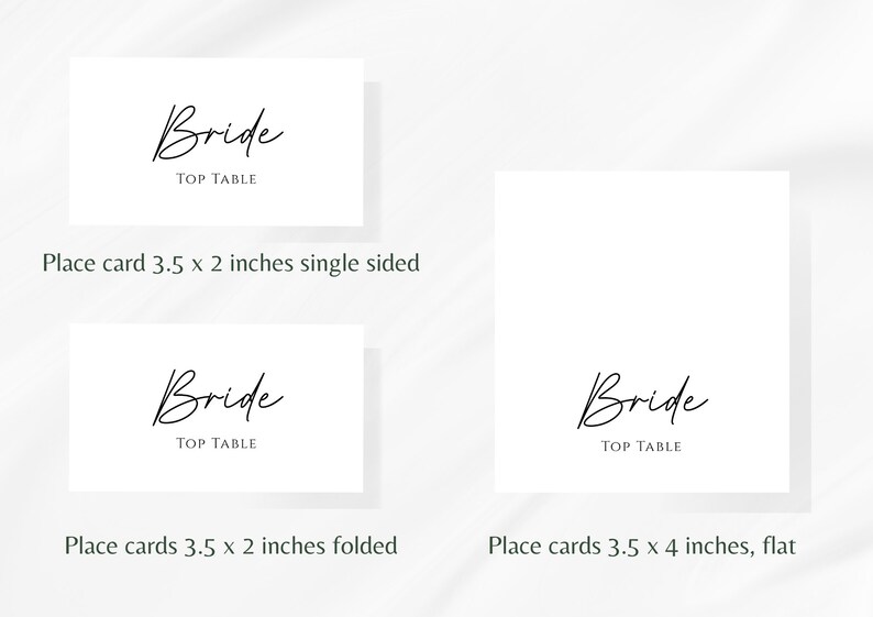 Place Card Template Printable Tent Fold Name Card Editable - Etsy