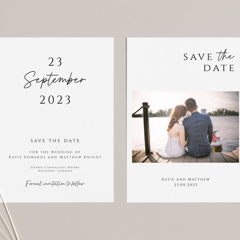 Simple Save the Date - Etsy