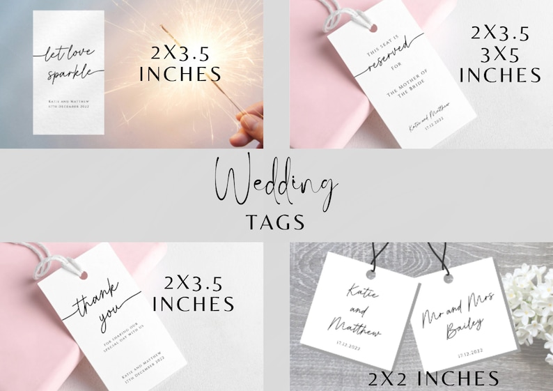 Simple Wedding Template Bundle Diy Wedding Stationary Kit - Etsy UK