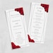 Wedding Program Template, Red Rose Wedding Order of Service, Tall ...
